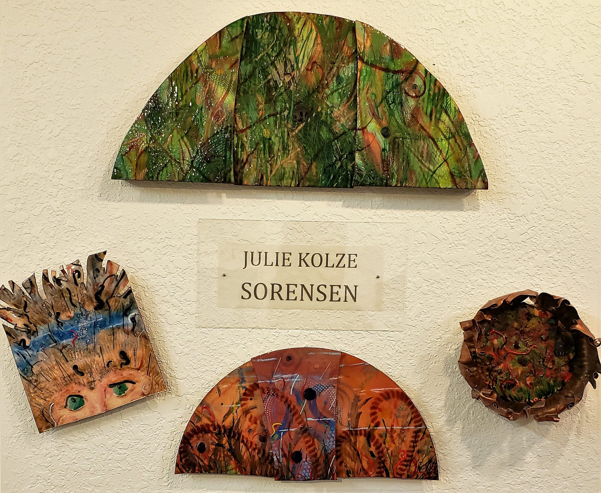 Julie Kolze Sorensen | Enameled Copper Artist at Dow Art Gallery